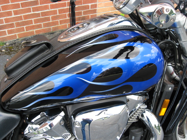 Flames Blue on Black Photo Gallery